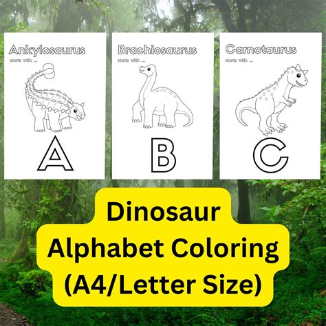 Dinosaur Alphabet Coloring Pages Abc Coloring Dino Alphabet Dino Abc