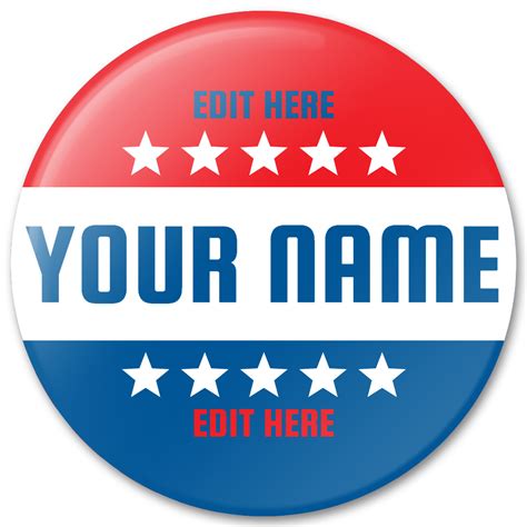 Campaign Button Template Free Download Printable Templates