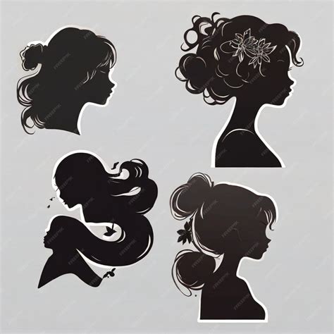 Premium Vector Girl Silhouettes Vector Background