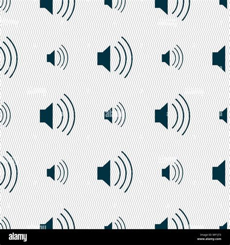 Volume Sound Icon Sign Seamless Pattern With Geometric Texture Vector Illustration Stock