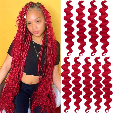 Box Braids With Red Highlights