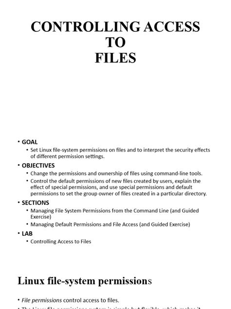 Ntrolling Access To Files Pdf Computer Data Storage