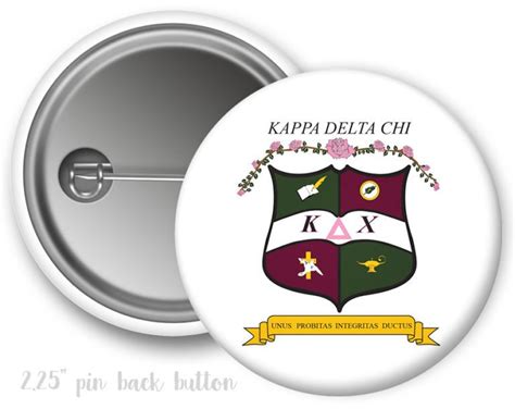 Kappa Delta Chi Color Crest Shield Button Sale 225 Greek Gear®