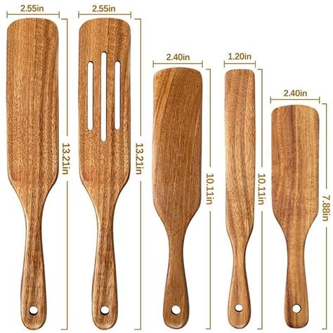 Wooden Spoons For Cooking Nonstick Kitchen Utensil Set Wooden Spoons