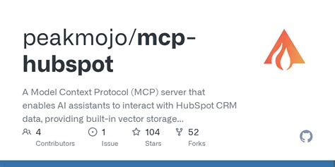 Github Peakmojo Mcp Hubspot A Model Context Protocol Mcp Server That Enables Ai Assistants
