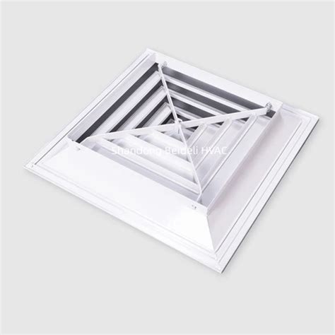 Air Conditioning 4 Way Directional Supply Air Square Ceiling Air