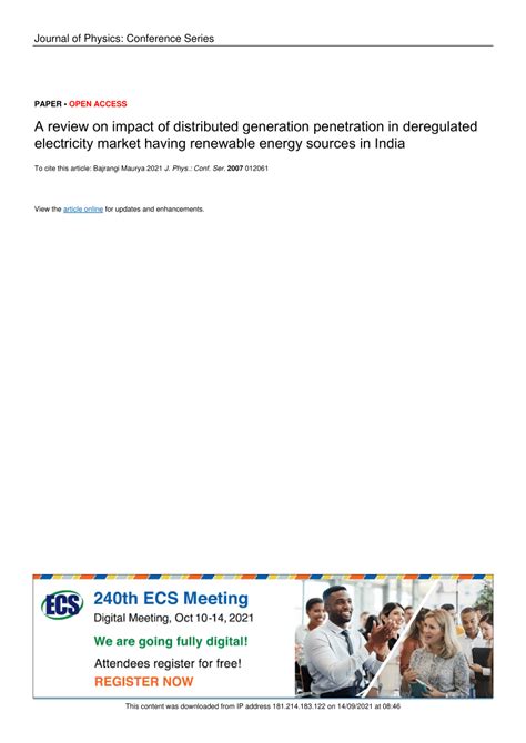 Pdf A Review On Impact Of Distributed Generation Penetration In Deregulated Electricity Market