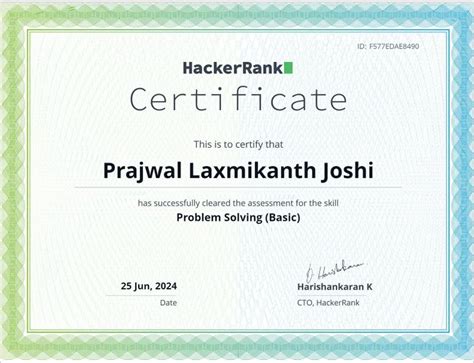 Prajwal Joshi On Linkedin Hackerrank Java Javaprogramming