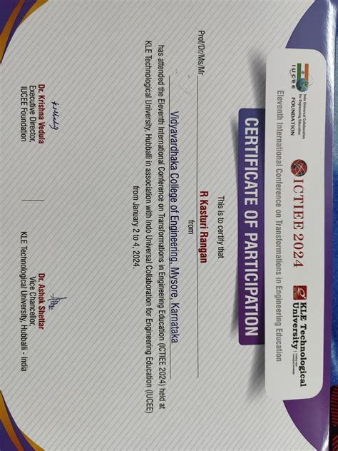 Iucee Dr R Kasturi Rangan