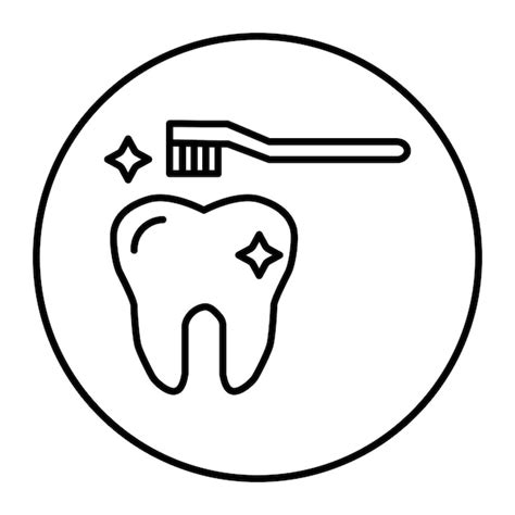 Premium Vector Cleaning Tooth With Brush Icon
