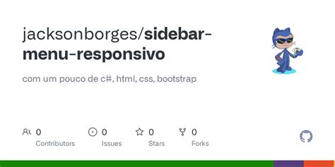 github jacksonborges sidebar menu responsivo com um pouco de c html css bootstrap
