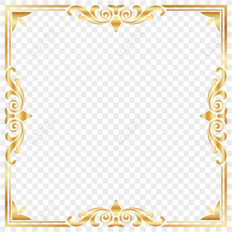 Golden Texture European Pattern Border Abstract Border Decorative Shading Vintage Border Png