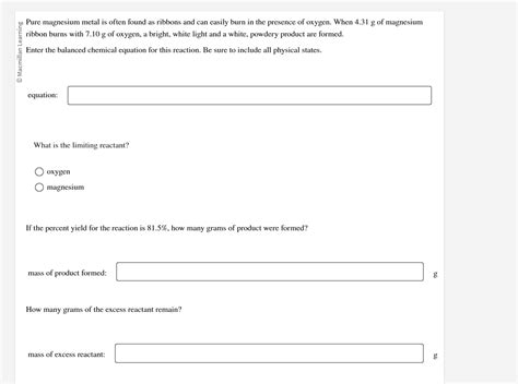 Solved How Can I Find The Mass And Grams Of Excess Reactant Chegg Com