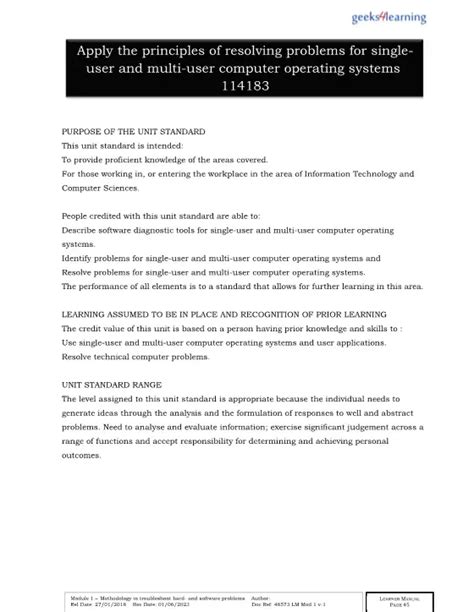 Apply The Principles Of Resolving Problems For Single User And Multi