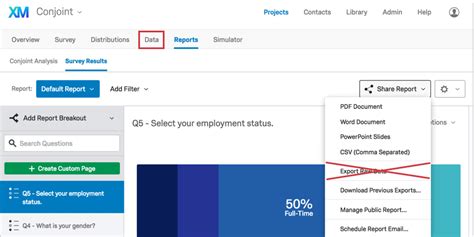 Survey Results Reports Px