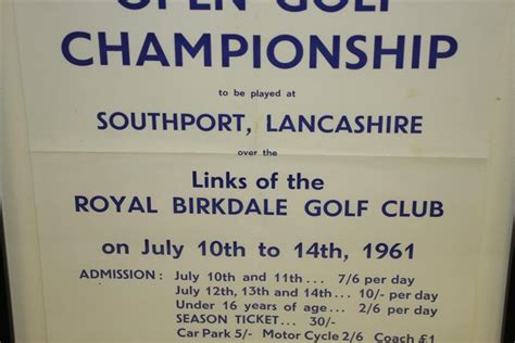 Lot Detail 1961 Royal Birkdale Open Golf Championship Ticket Offering
