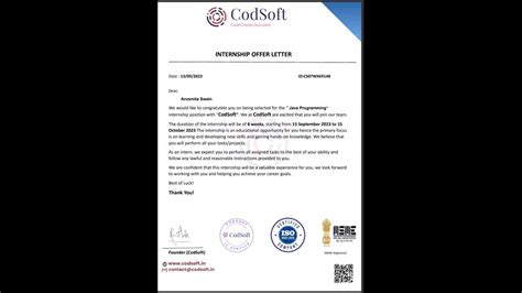 Internship Codsoft Javadevelopment Arusmita S