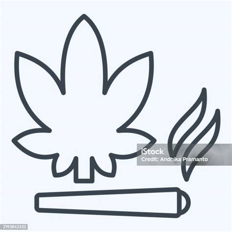 아이콘 대마초 흡연 기호와 관련이 있습니다 선 스타일을 클릭합니다 디자인 편집 가능 개념에 대한 스톡 벡터 아트 및 기타 이미지 개념 개발 건강관리와 의술 Istock