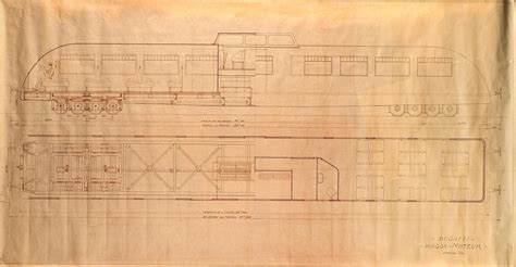 Bonhams Cars A Bugatti Wagon Moteur Autorails Blueprint