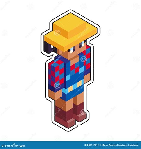 Isolated Bee Minecraft Vector Illustration 259939005