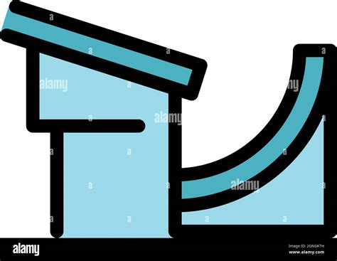 Building Gutter Icon Outline Building Gutter Vector Icon Color Flat Isolated Stock Vector Image