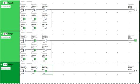Plc Example To Control Leds Via Switches