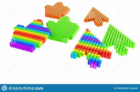 Set Of Link Selection Computer Mouse Cursor Stock Illustration