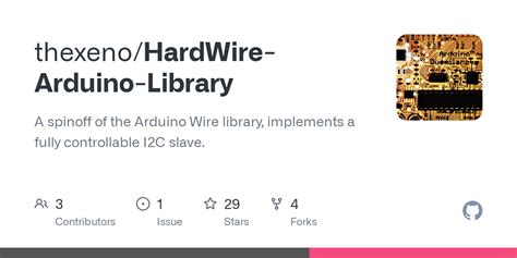 Github Thexeno Hardwire Arduino Library A Spinoff Of The Arduino Wire Library Implements A