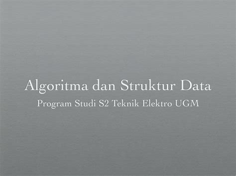 Algoritma Dan Struktur Data