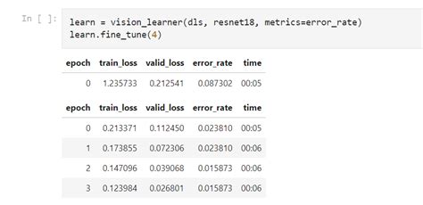 Fast Ai Learnfinetune Not Showing Progress Bar For Each Epoch Stack Overflow