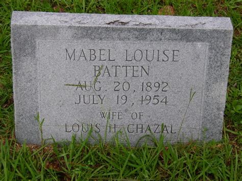 Mabel Louise Batten Chazal 1892 1954 Find A Grave Memorial