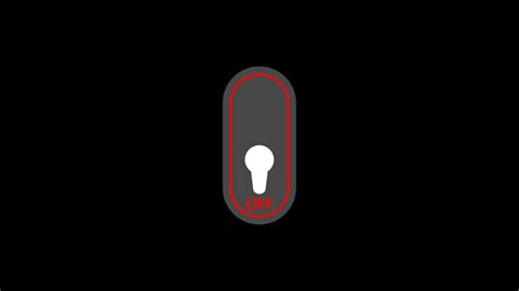 Animation In Motion Graphics Of Switch Turn On Off Button Settings