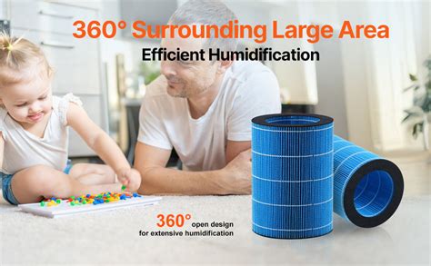 Evaporative Humidifier Replacement Filter 2 Pack For Our 5l 1 32g Model Vevor Us