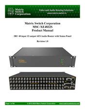 Matrix Switch Corporation MSC XE4832S Manuals ManualsLib
