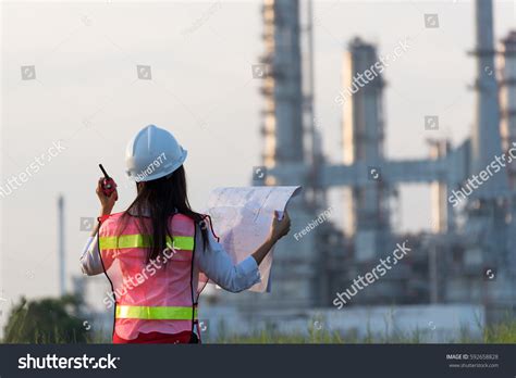 Asian Women Worker Engineer Woman Electrician Stock Photo 592658828 Shutterstock