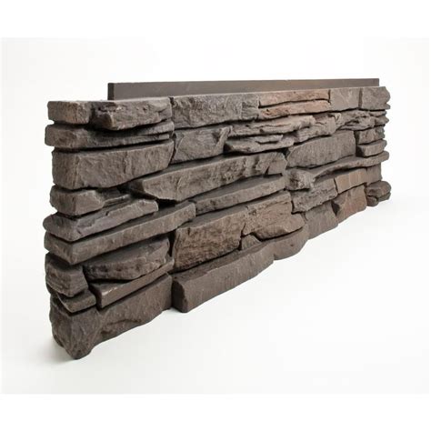 Genstone Stacked Stone 28 Sq Ft Coffee Faux Stone Veneer At