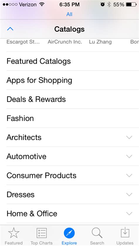 Ios How To Recreate The Explore Menu On The Apple App Store Stack Overflow