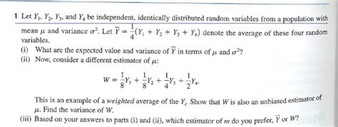 solved let y 1 y 2 y 3 and y 4 be independent