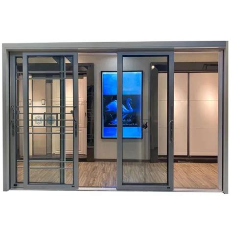 Shopfront Commercial Exterior Sliding Low E Glass Doors Commercial
