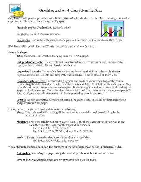 Graph Worksheet Graphing And Intro To Science Answer Key Scienceworksheets Net