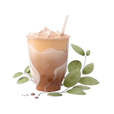 밀크티 그린 아이스 큐브 차가운 음료 여름 음료 우유 Png 일러스트 및 이미지 에 대한 무료 다운로드 Pngtree