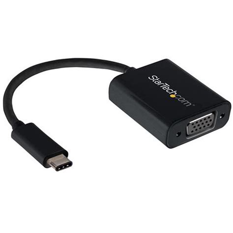 StarTech USB Type C To VGA Adapter Black CDP VGA B H Photo