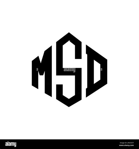 Msd Letter Logo Design With Polygon Shape Msd Polygon And Cube Shape
