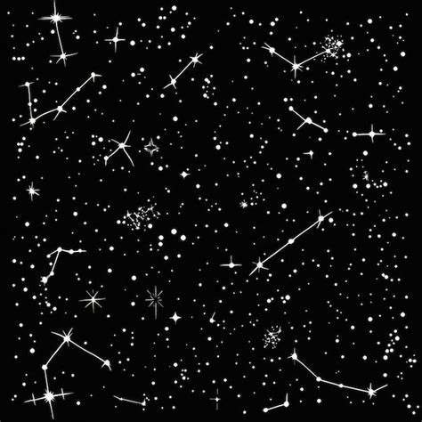 Stars And Constellations On A Black Background Vector Illustration