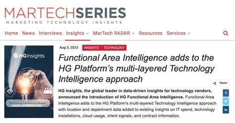 Jagjit Singh On Linkedin Hg Insights Launches Functional Area Intelligence