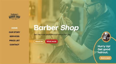 barber shop free html bootstrap barber template css codex