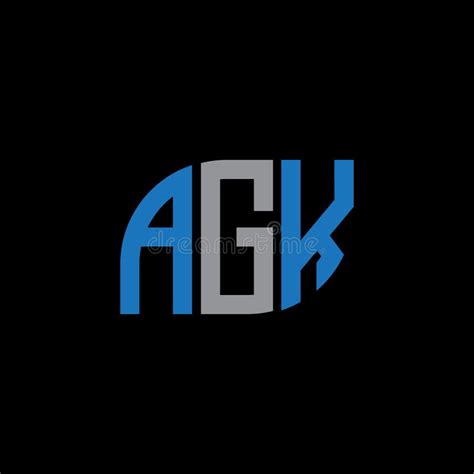 Agk Letter Logo Design On Black Backgroundagk Creative Initials Letter
