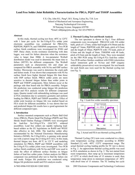 pdf lead free solder joint reliability characterization for pbga