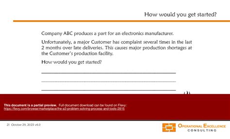 The A3 Problem Solving Process Tools PPT Slide Deck