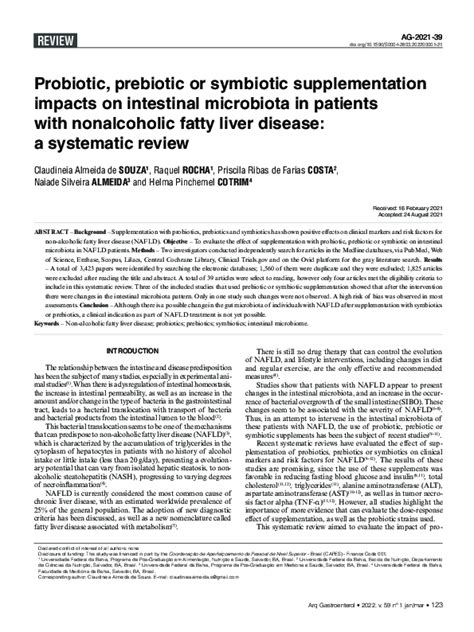Pdf Probiotic Prebiotic Or Symbiotic Supplementation Impacts On